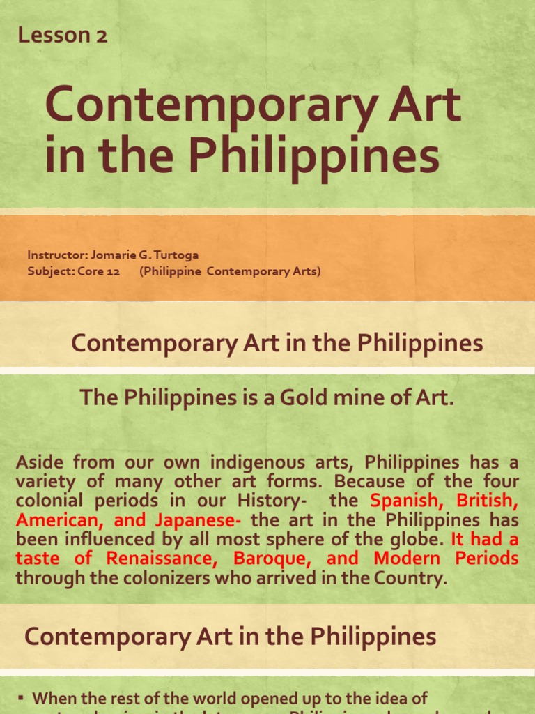 Contemporary Arts in The Philippines Chapter 2 Lesson 2 | PDF ...