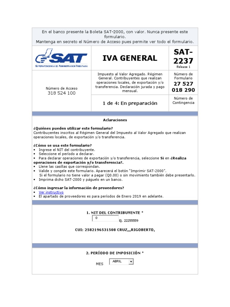 Formulario Iva General | PDF | Impuesto al valor agregado | Impuestos