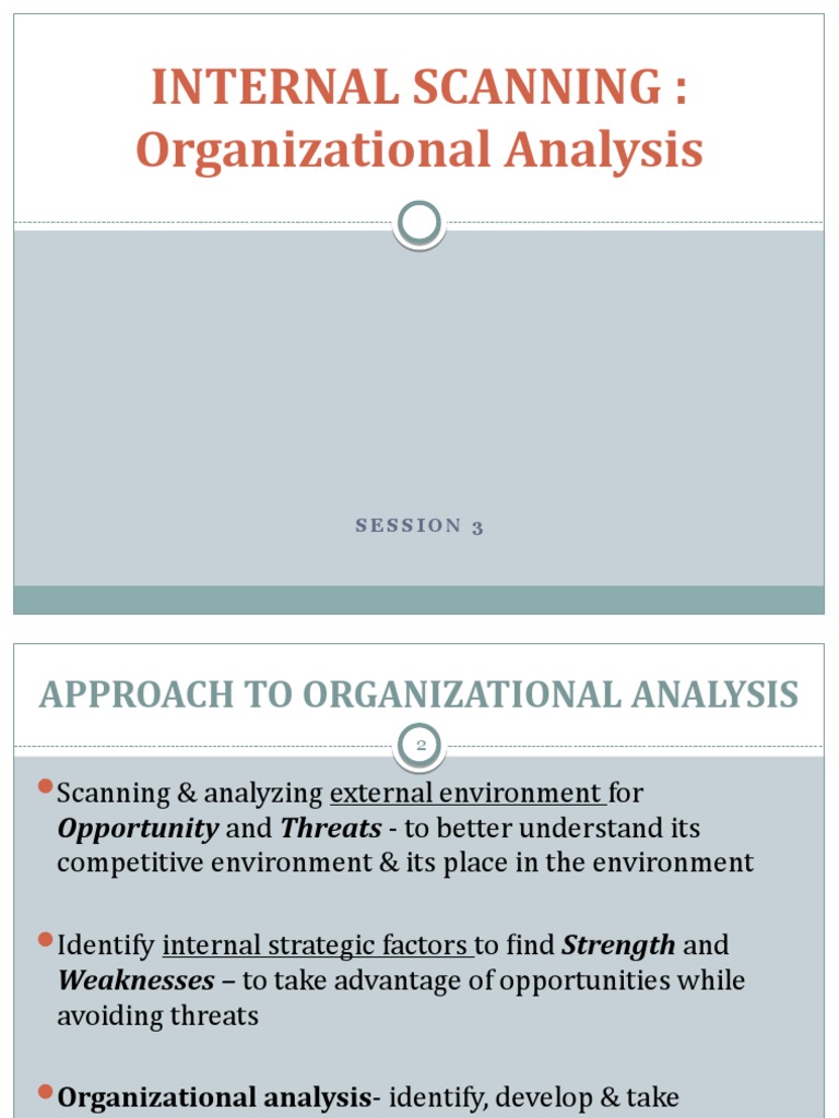 Internal Scanning for Organizational Analysis | PDF | Organizational ...