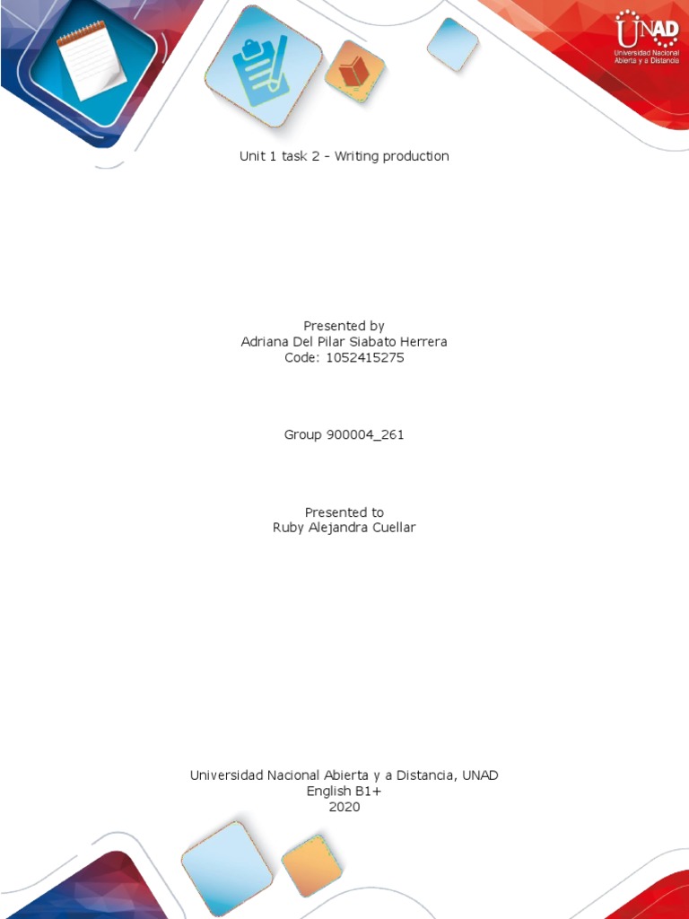 Unit 1 Task 2 - Writing Production | PDF
