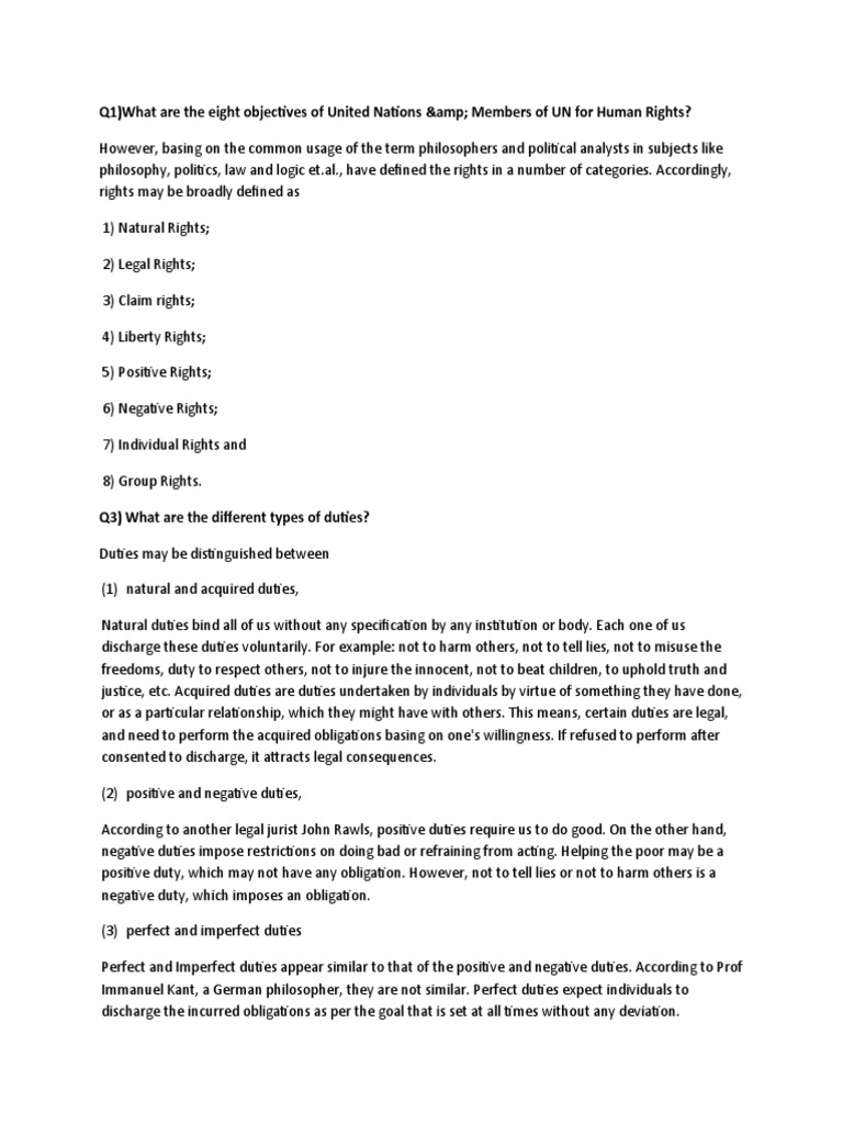 Q1) What Are The Eight Objectives of United Nations & Members of UN For ...