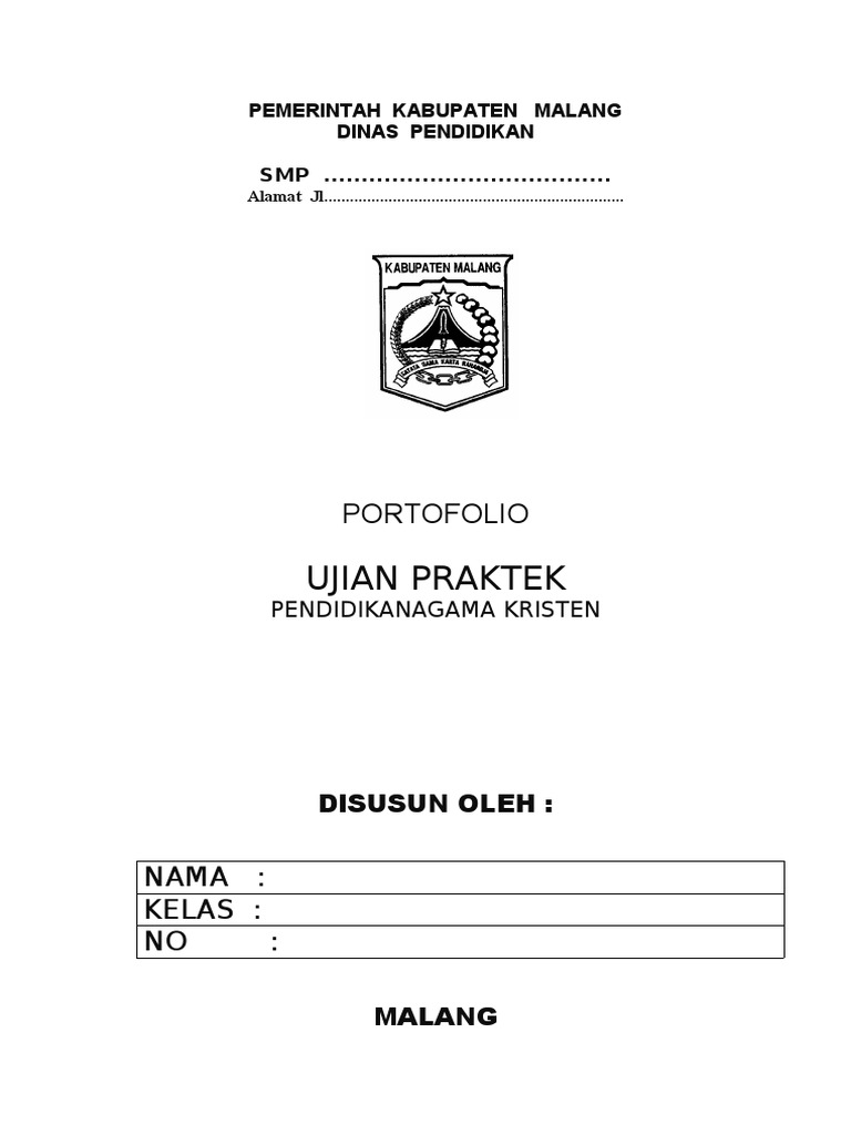 Contoh Cover Portofolio | PDF