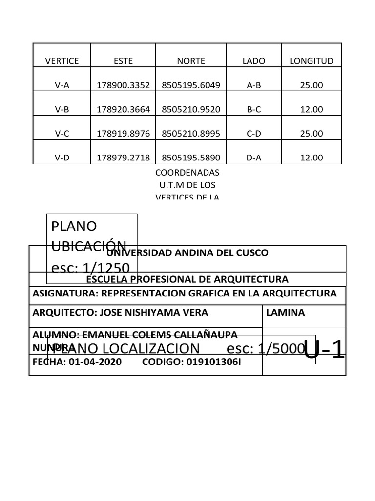 Plano de Ubicacion-Rotulo | PDF