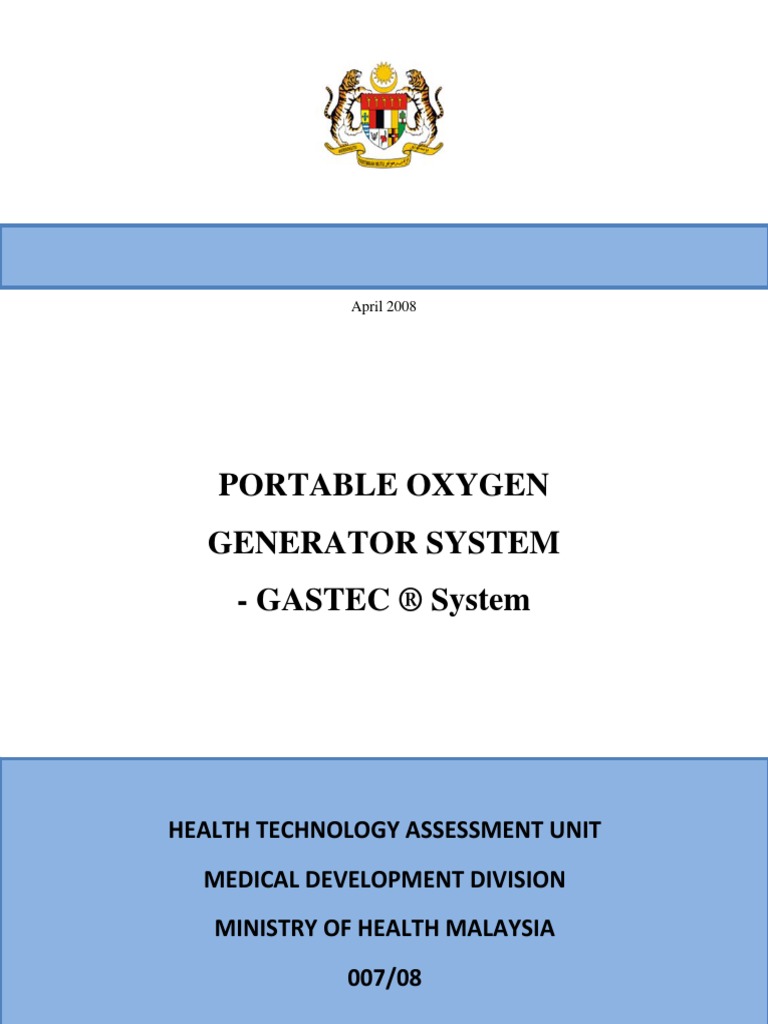 Portable Oxygen Generator System Gastec System Download Free Pdf