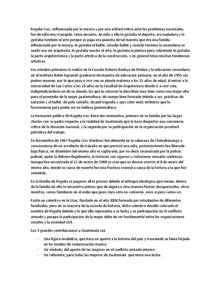 La historia de Rogelia Cruz, una influyente activista guatemalteca ...