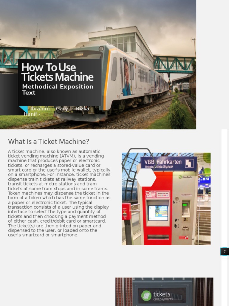 How To Use Tickets Machine | PDF