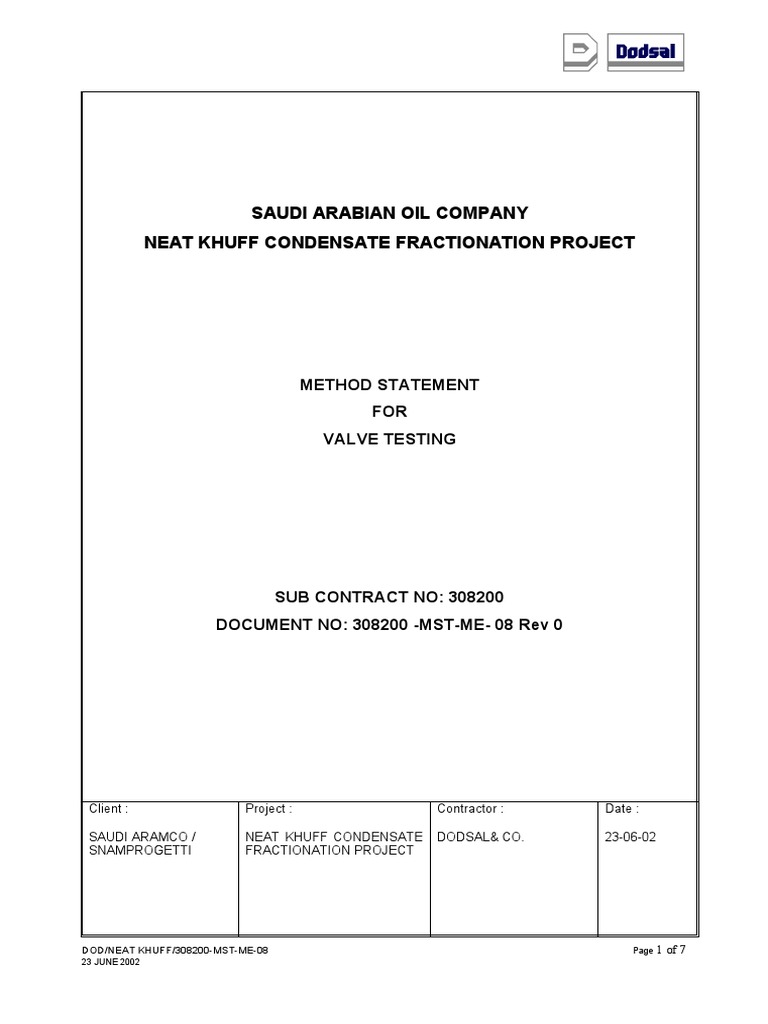 MST Valve Testing | Download Free PDF | Valve | Leak