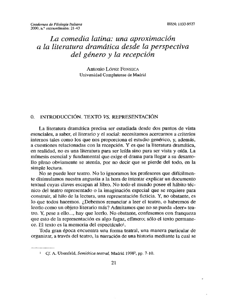 La Comedia Latina PDF | PDF | Teatro | Comedia