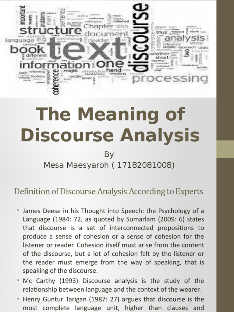 The Meaning of DA Mesa | PDF | Discourse | Sentence (Linguistics)