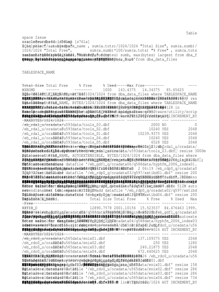 Tbs | PDF | Oracle Database | Databases