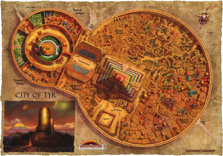 Dark Sun City of Tyr Map PDF | PDF