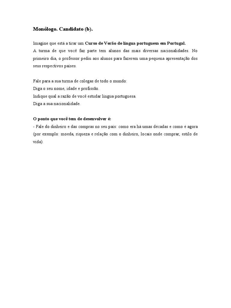 Monologo Apresentaçao B | PDF
