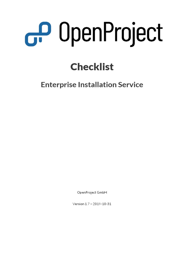 OpenProject Installation Checklist v1 7 | PDF | Proxy Server | Transport Layer Security