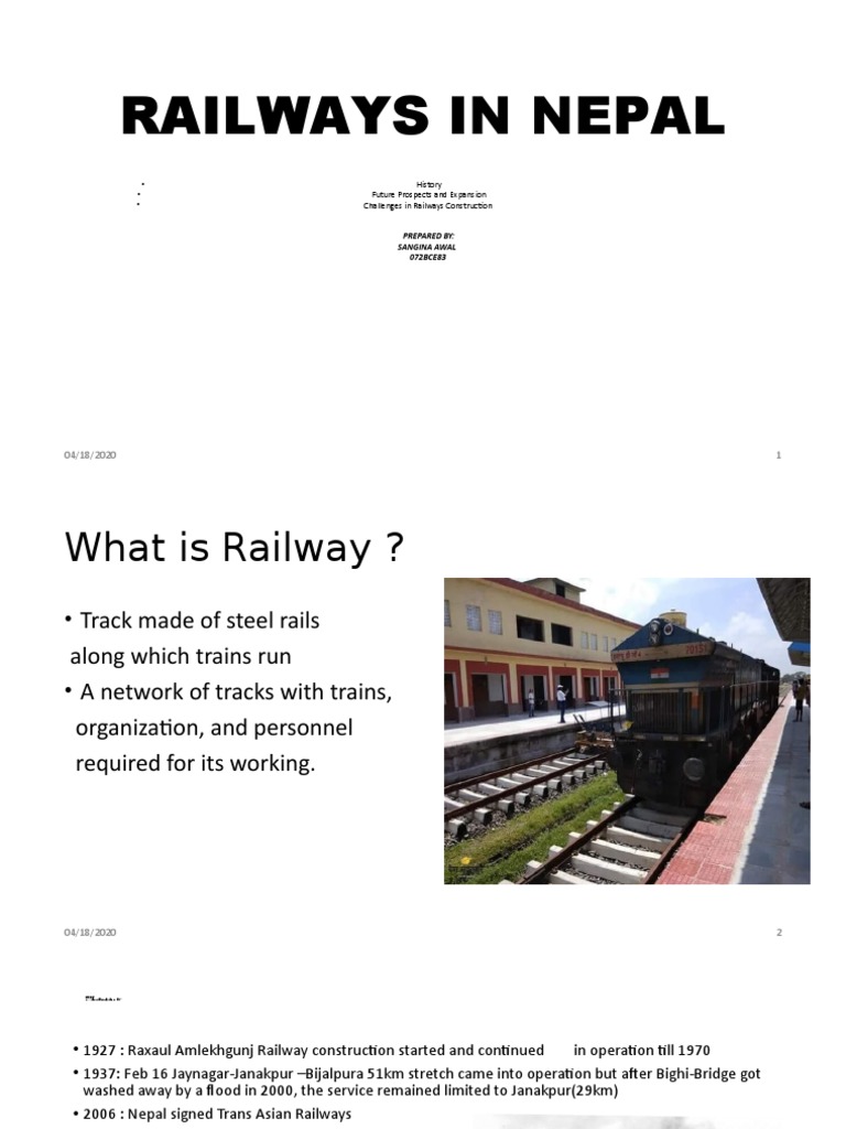 Railways in Nepal | PDF | Nepal | Rail Transport
