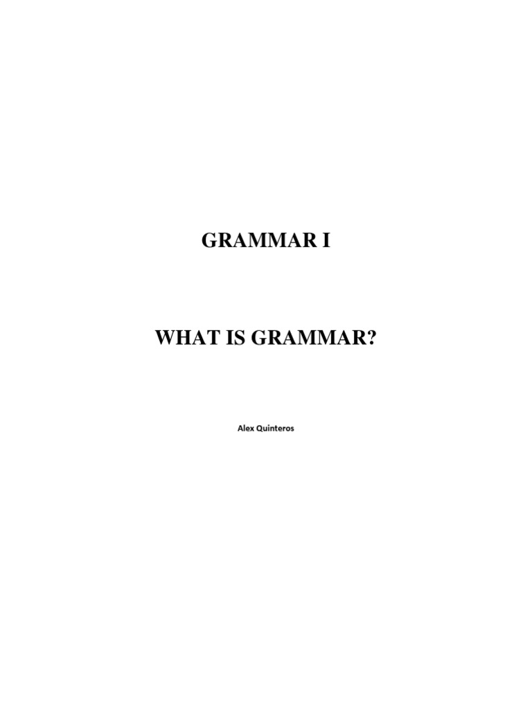 Understanding Grammar: Syntax & Morphology | PDF | Noun | Grammatical ...