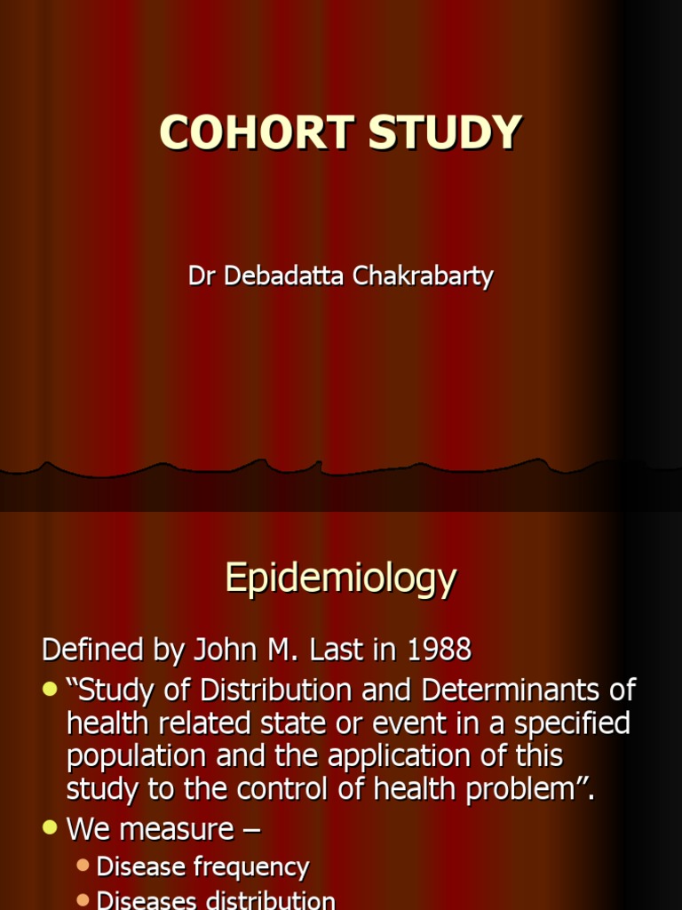 Cohort Study PDF Cohort Study Epidemiology