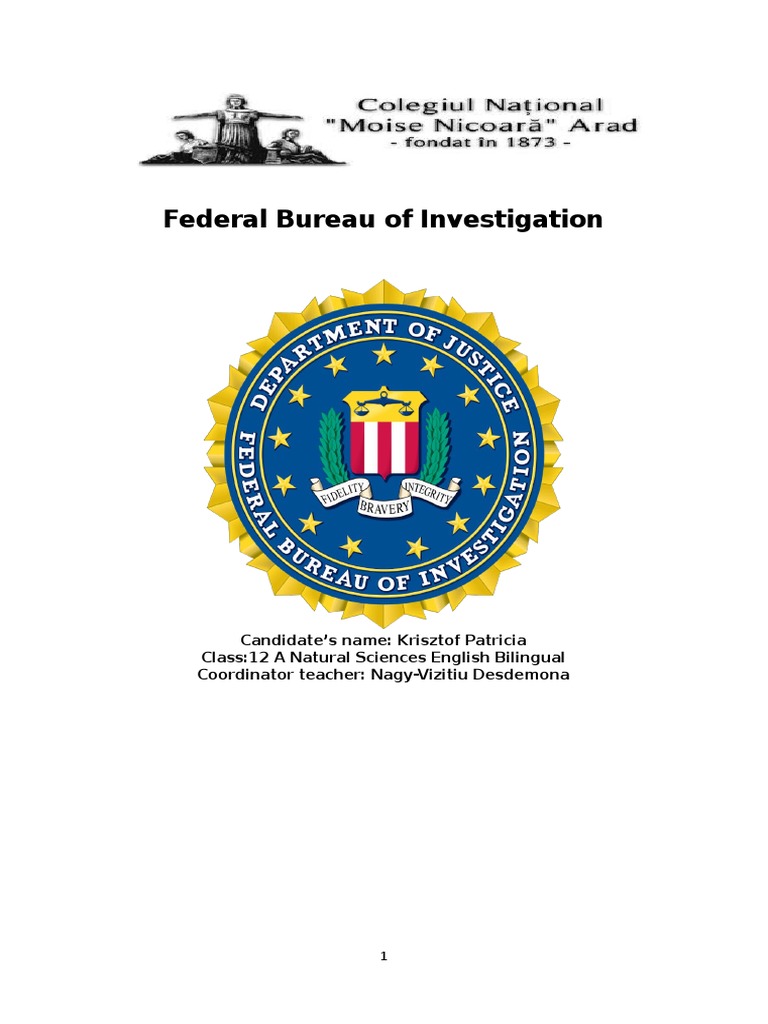 The History and Evolution of the Federal Bureau of Investigation | PDF ...