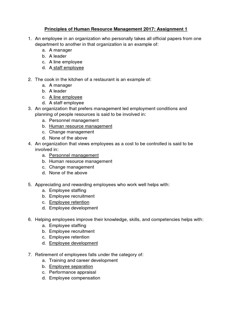 HRM 2017 - Assignments Complete | PDF | Employment | Human Resource ...