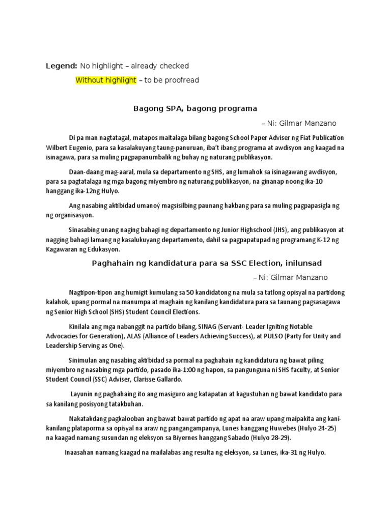 News Articles Filipino | PDF