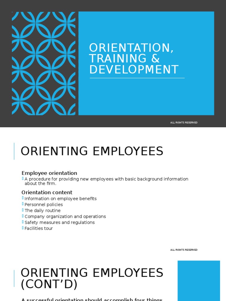 Employee Orientation and Training Guide | PDF | Apprenticeship ...