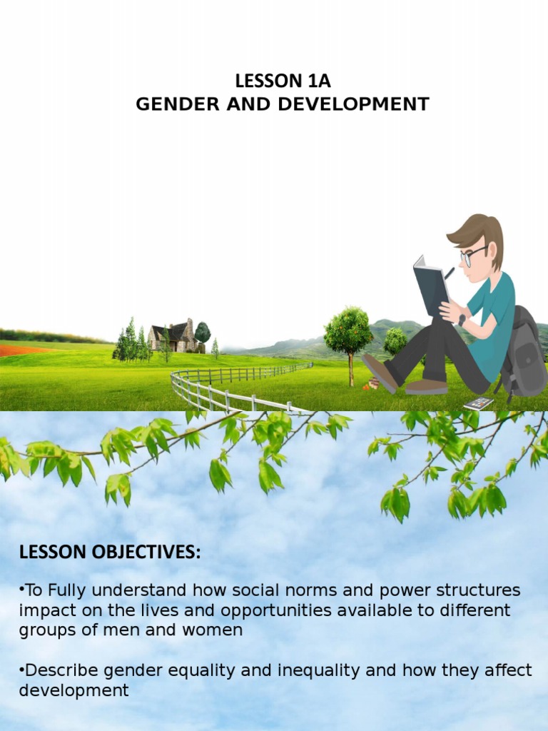 Lesson 1A: Gender and Development | PDF | Woman | Gender