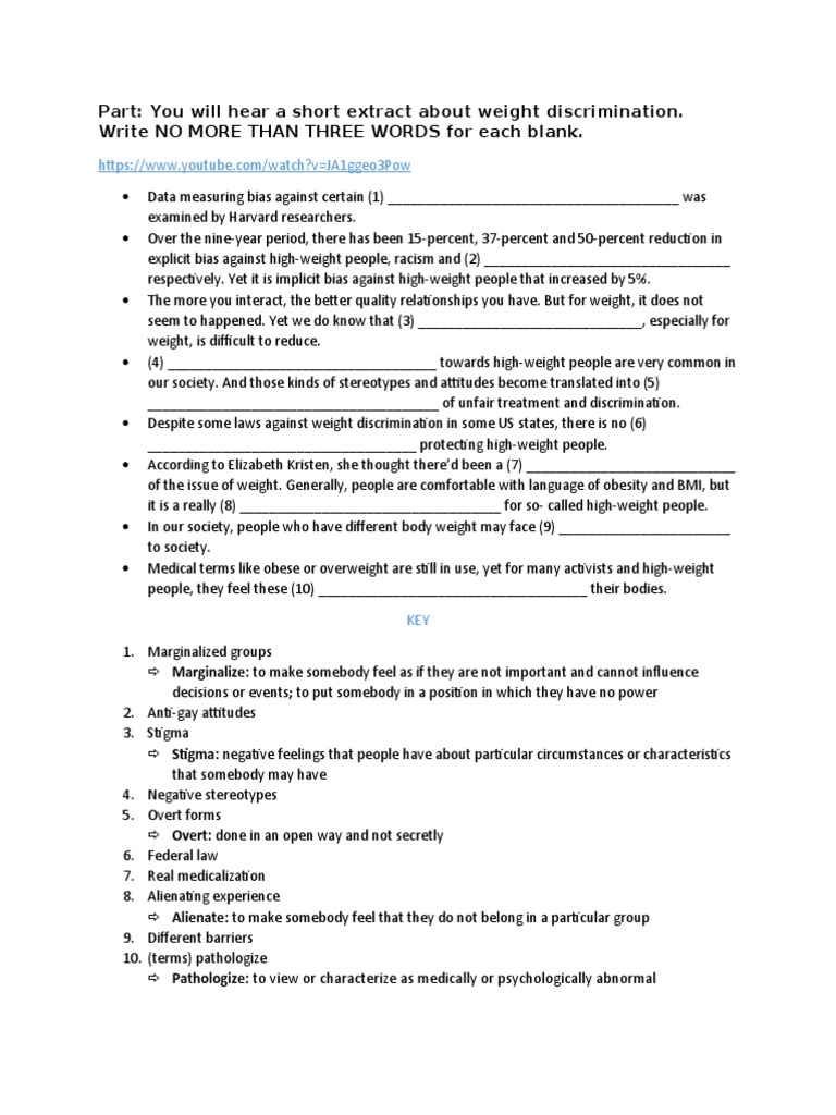 Weight Discrimination | PDF | Discrimination | Bias