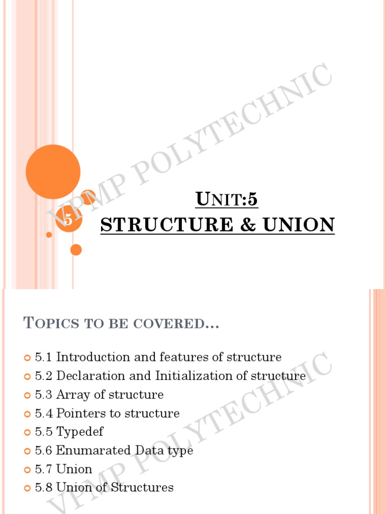 U:5 Structure & Union | Download Free PDF | Array Data Type | Pointer (Computer Programming)