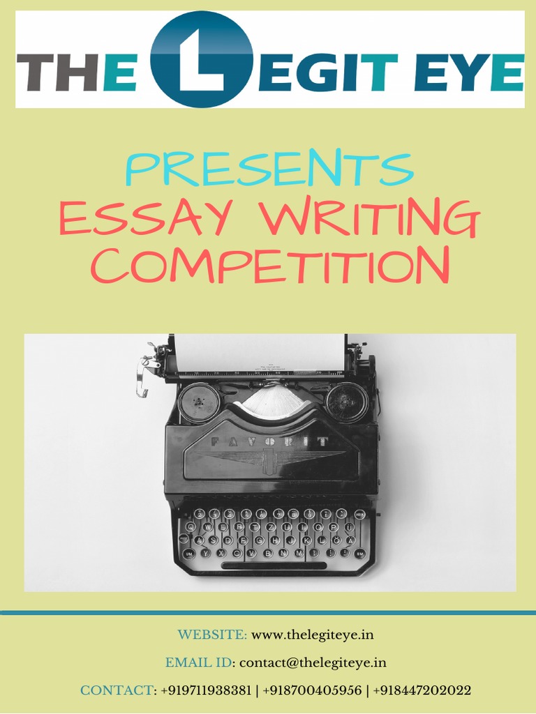 Essay Writing Competition | PDF | Advocate | Academic Degree