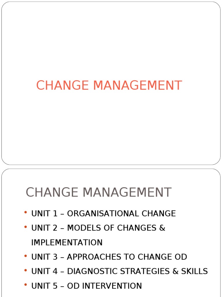 CM - Key Notes | Download Free PDF | Change Management | Action Research