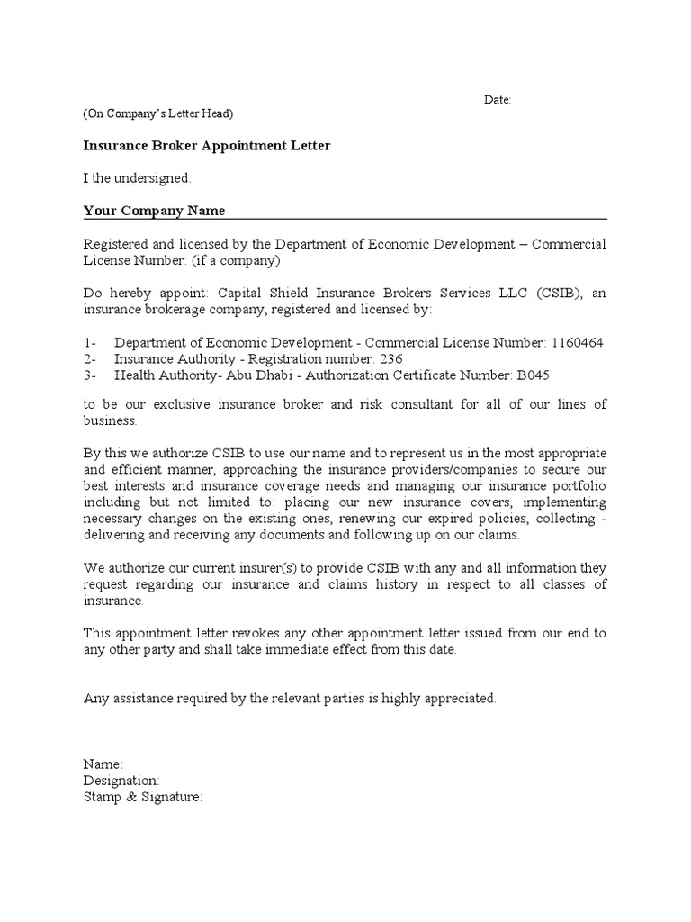 CSIB English Appointment Letter | PDF