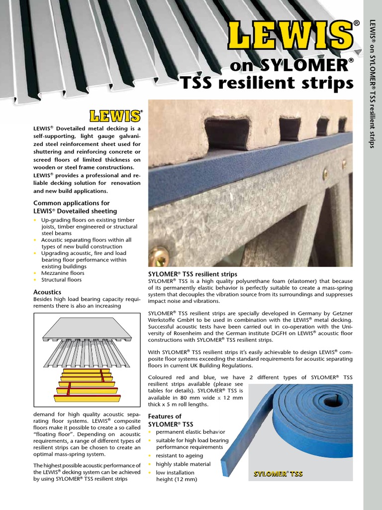 On Sylomer TSS Resilient Strips: Common Applications For Lewis ...
