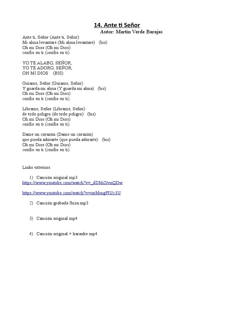 14 Ante Ti Señor | PDF