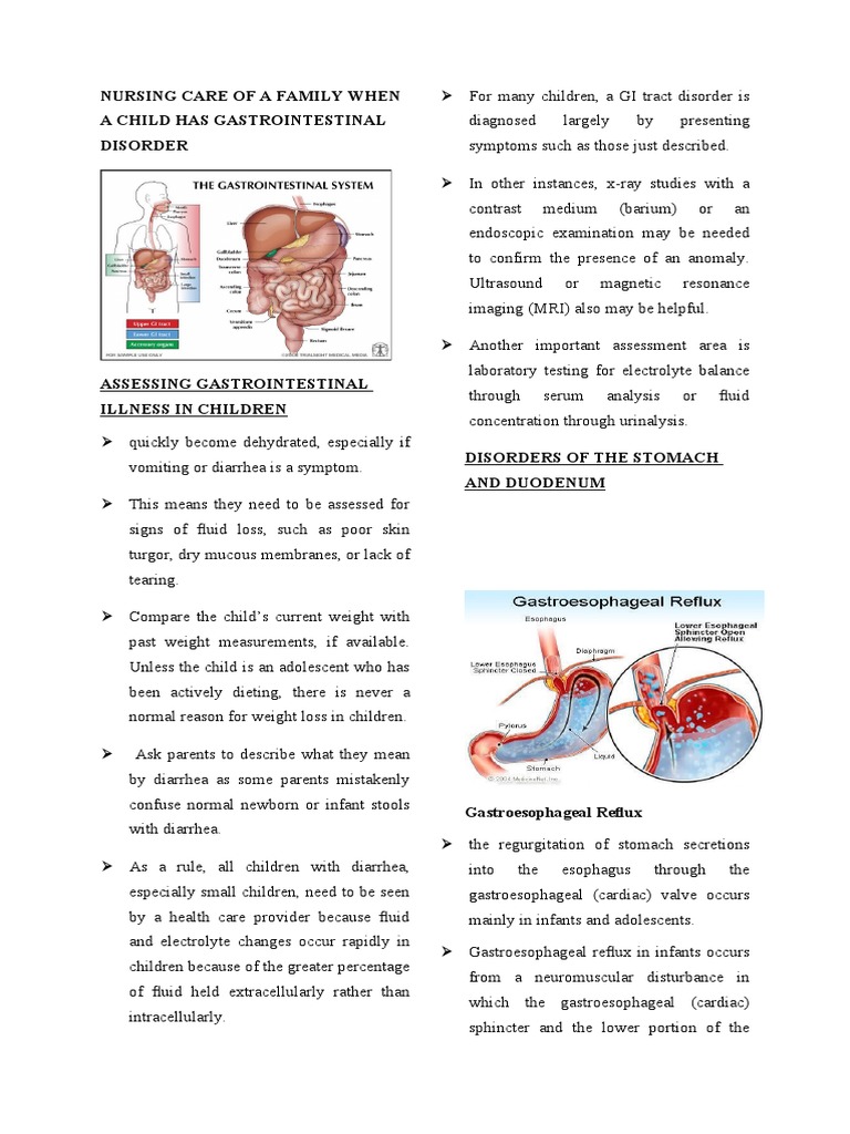 Nursing Care of A Family When A Child Has Gastrointestinal Disorder ...