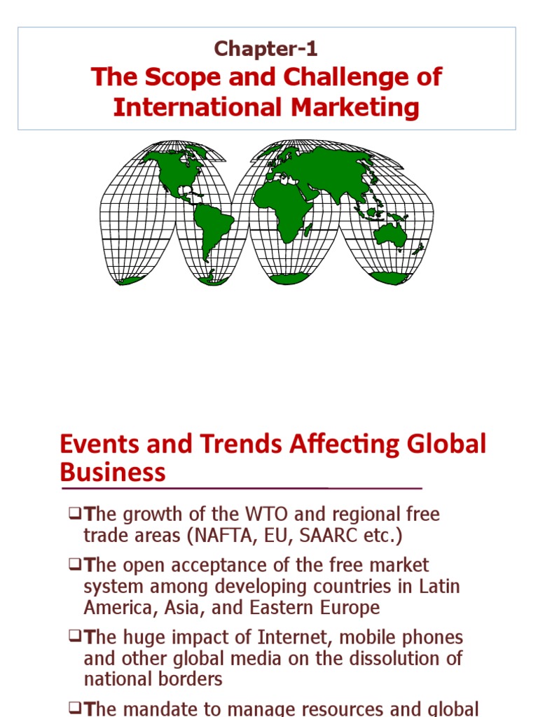 The Scope and Challenge of International Marketing: Chapter-1 | PDF | Internationalization ...