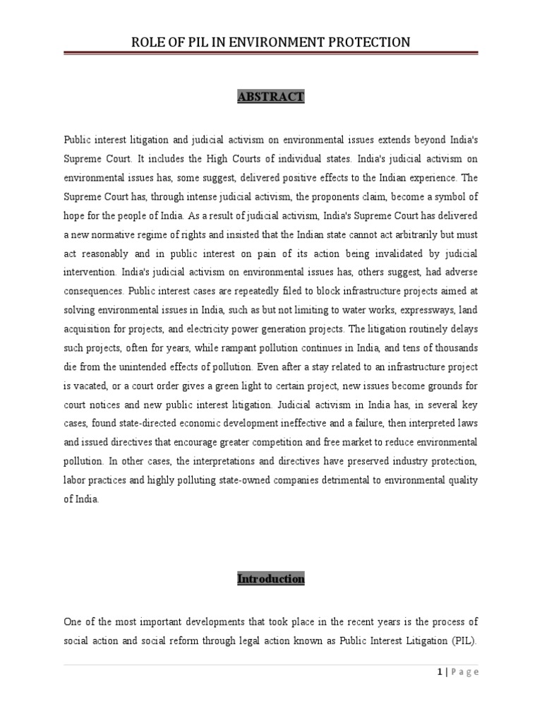 Public Interest Litigation | PDF | Supreme Court Of India | Legal Aid