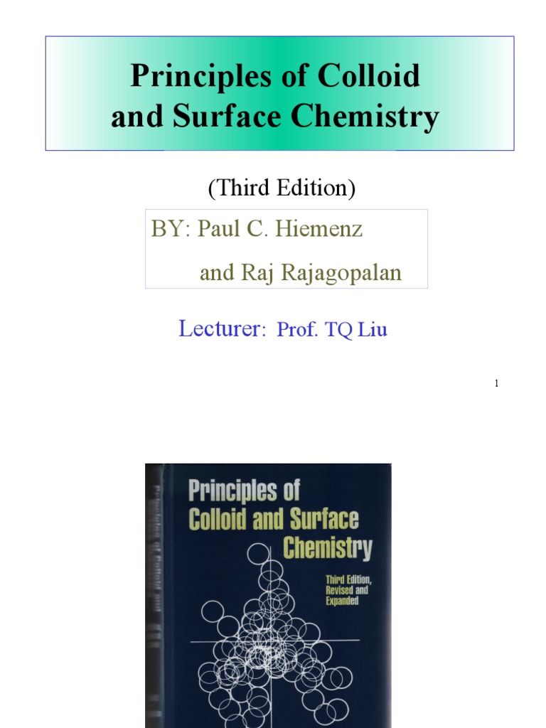 Principles of Colloid and Surface Chemistry: (Third Edition) | PDF | Colloid | Diffraction