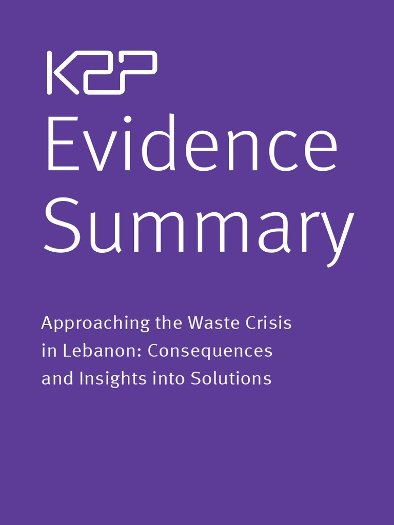 K2P Evidence Summary Waste Management - Final - Dec 14 2015 | PDF ...