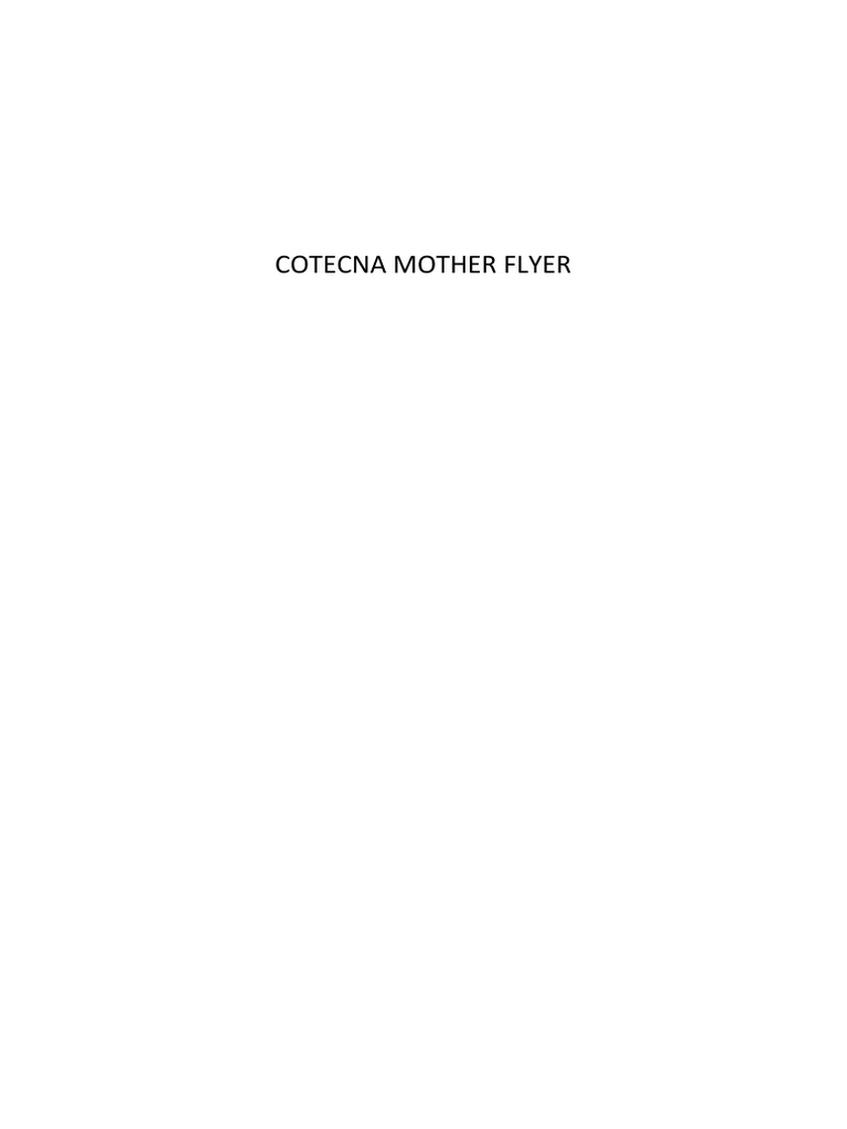 Cotecna Mother Flyer | PDF | Business | Economies