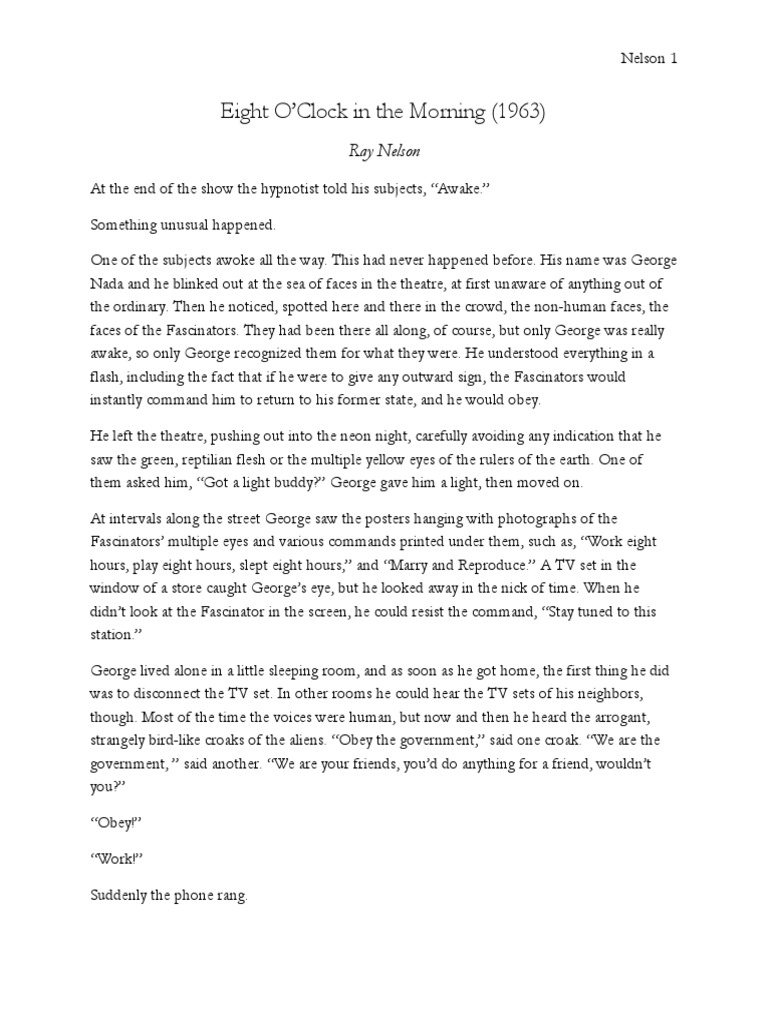 George Nada Awakens to Alien Control | PDF | Mystery, Thriller & Crime ...