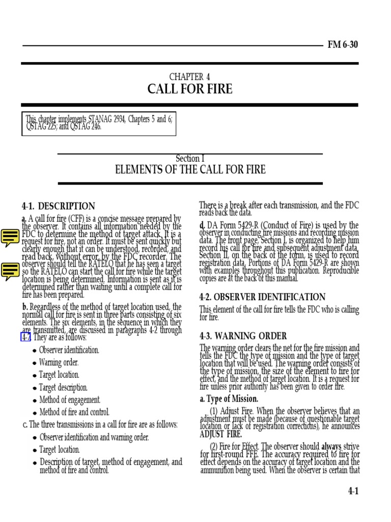 Call For Fire | PDF | Shell (Projectile) | Fuze