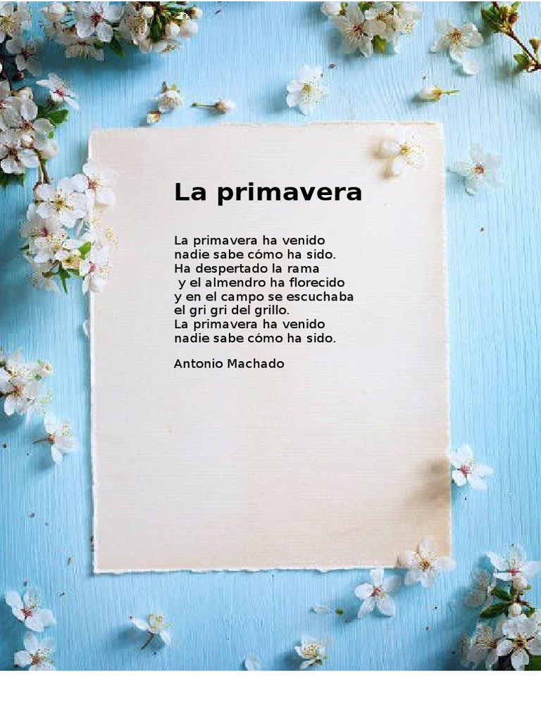 Poemas de Primavera: Machado y Fuertes | PDF