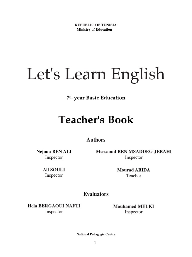 Let's Learn English Teacher's Book | Download Free PDF | Question ...