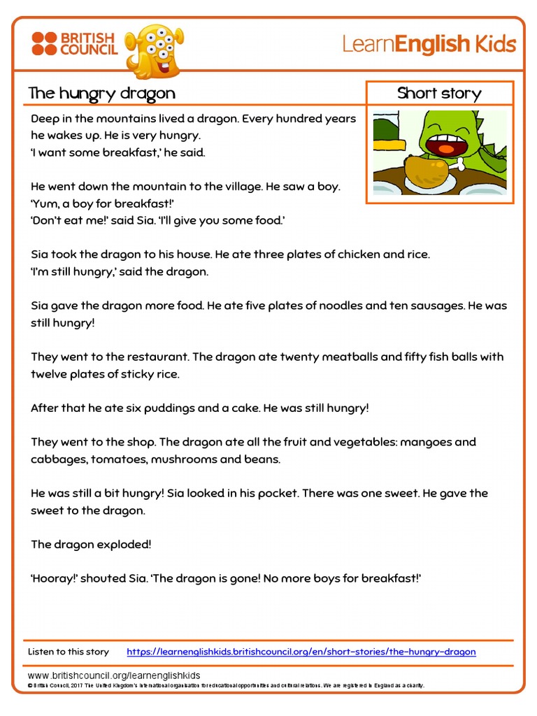 The Hungry Dragon Short Story: Listen To This Story | PDF