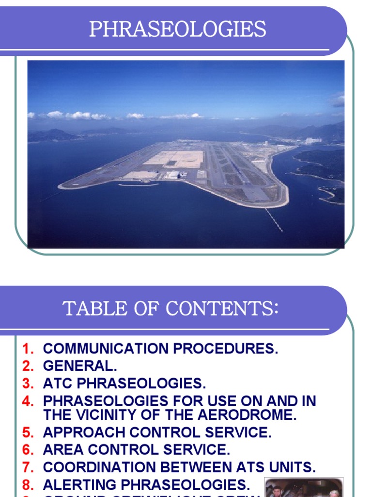 Aeronautical Phraseology For Atcos | PDF | Reglas de vuelo por ...