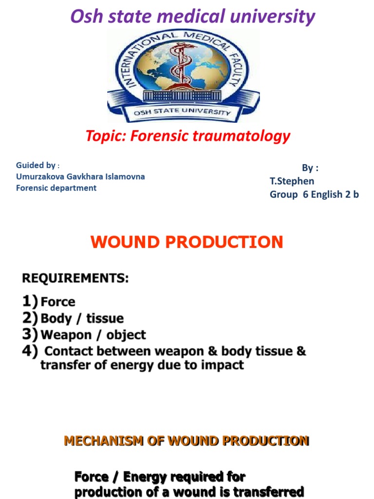 Forensic Traumatology Overview | PDF | Traumatology | Injury