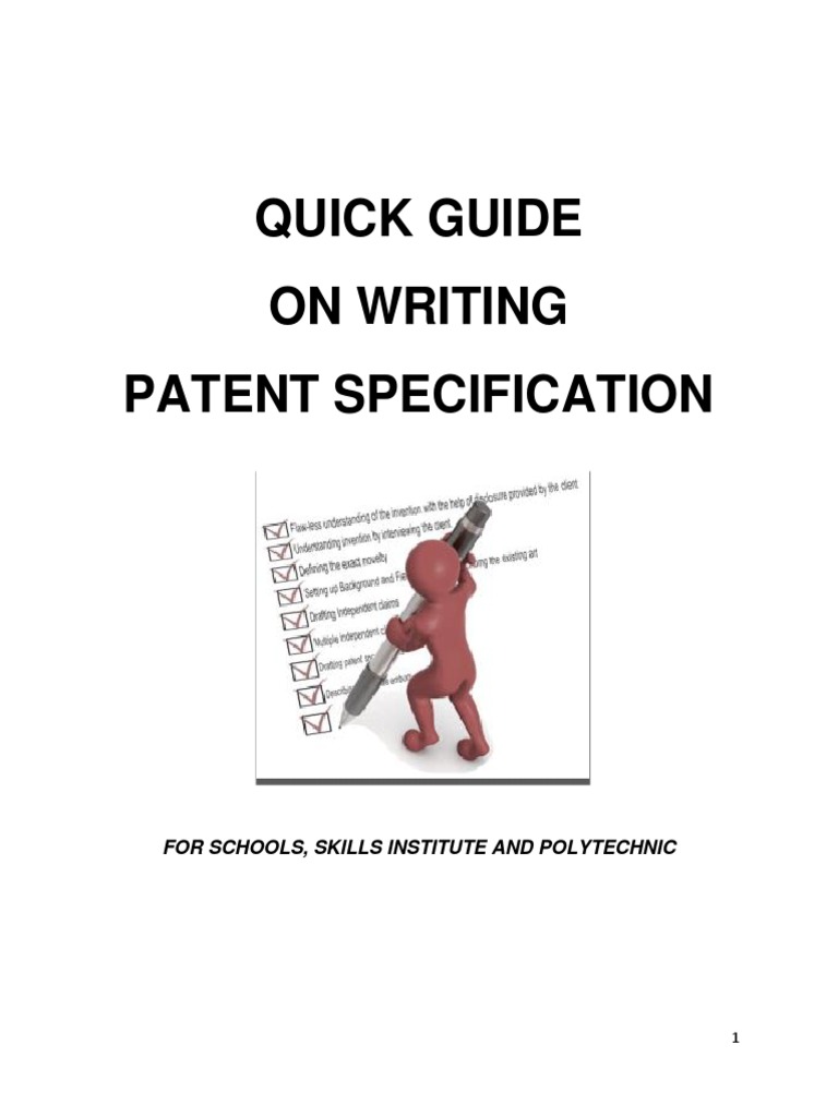 QUICK GUIDE ON WRITING PATENT SPECIFICATION v1 | PDF | Patent Claim | Chair