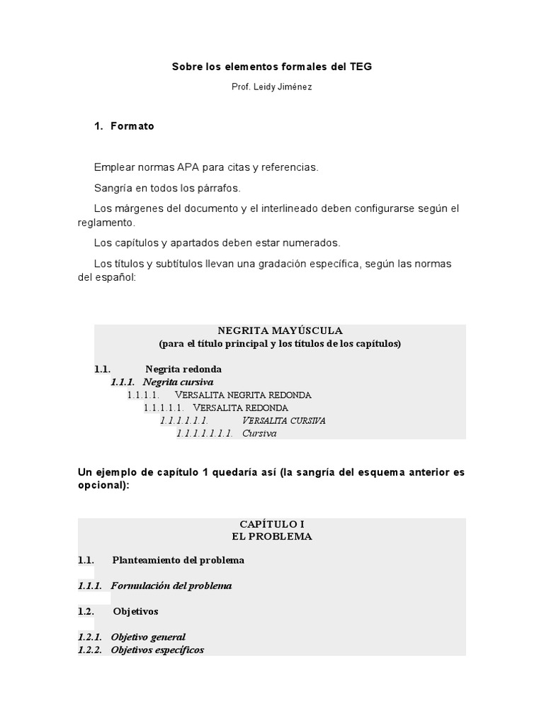 Formato Del TEG | PDF