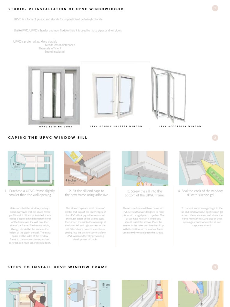 Studio-Vi Installation of Upvc Window/Door | PDF | Polyvinyl Chloride ...