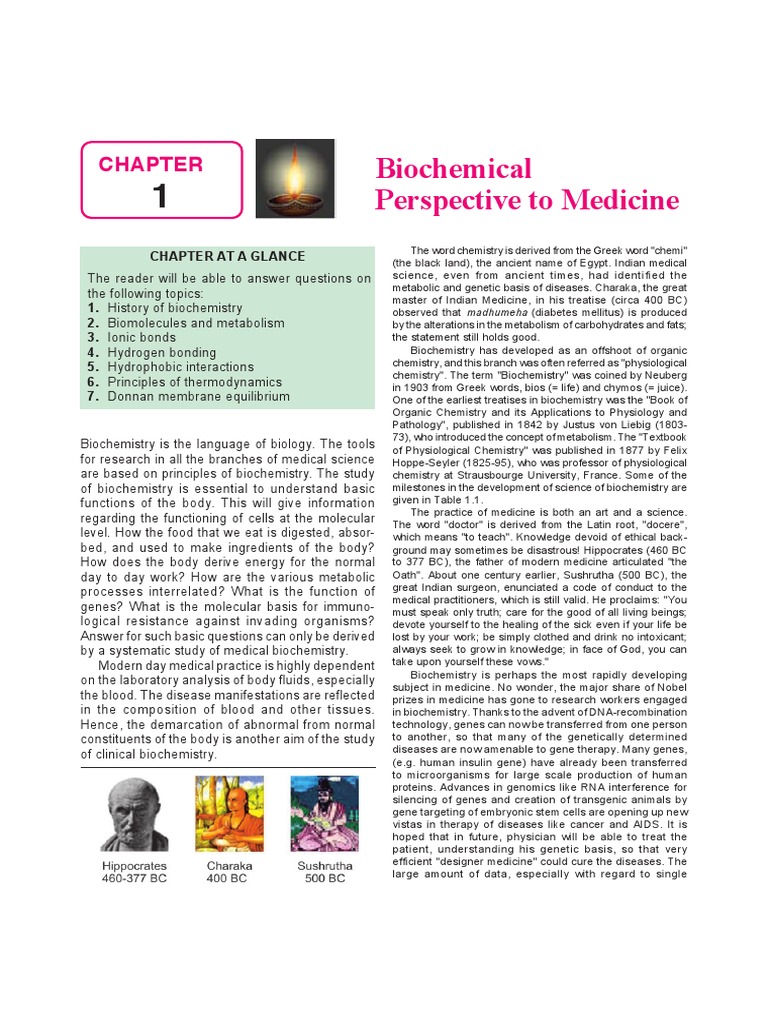 Biochemistry Chapter 1 | PDF | Chemical Reactions | Chemical Bond