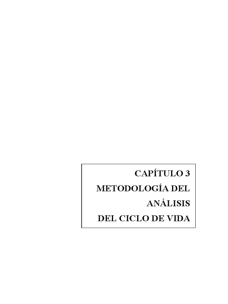 Metodologia Del Analisis Del Ciclo De Vida Pdf Pdf Evaluación Del